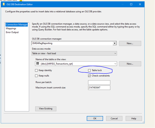 Columnstore index blocking/ lock with SSIS - Microsoft Q&A