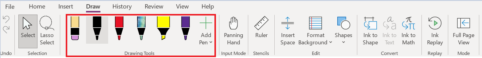 I can no longer find the color palette for surface pen option in ...