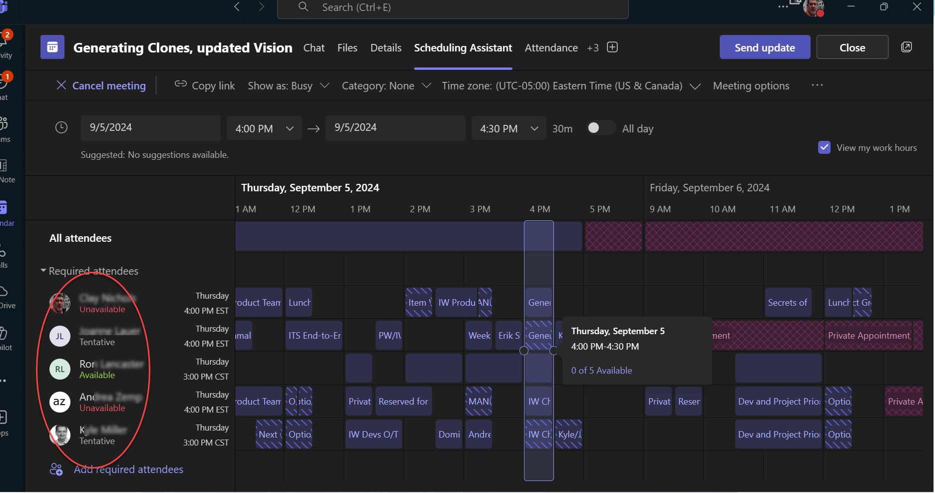 What do the status' for Attendees mean in Scheduling assistant ...