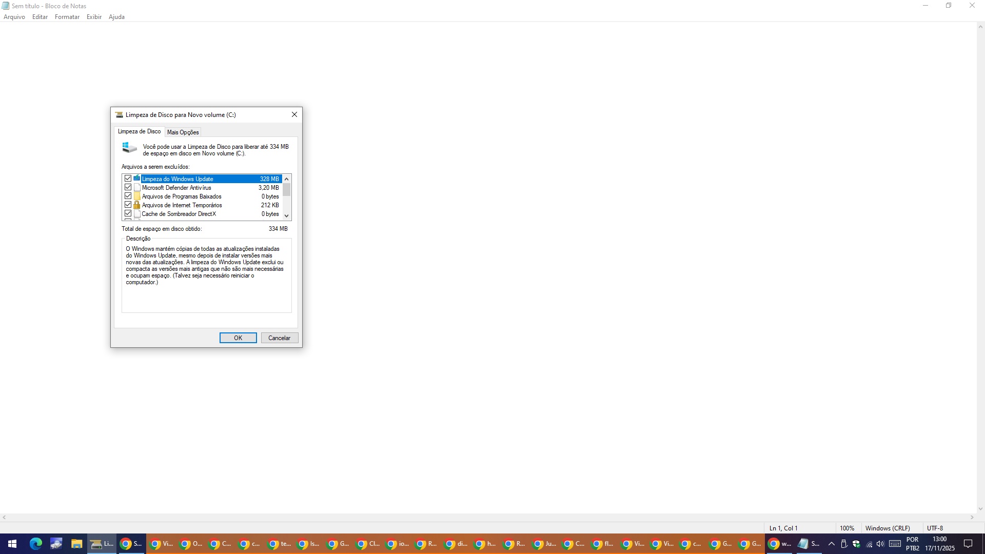 Problema na limpeza de disco - Microsoft Q&A