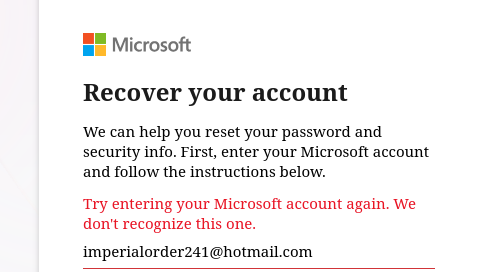 My Microsoft Account has been compromised and the recovery options are ...