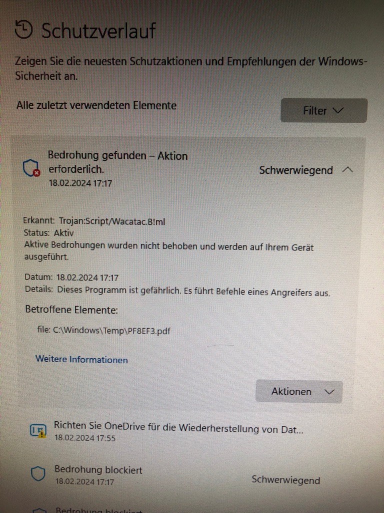 Windows Defender: Trojan:Win32/Wacatac.B!ml - Microsoft Q&A