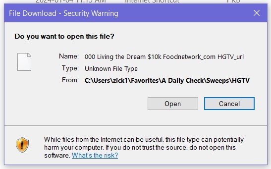 How to disable this security message "Open file security warning ...