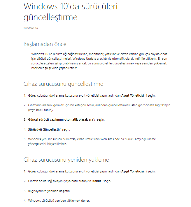 Mavi ekran hatası!! Kmode Exception Not Handled - Microsoft Q&A
