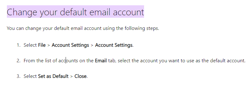 Outlook New Email change default of "From" - Microsoft Q&A