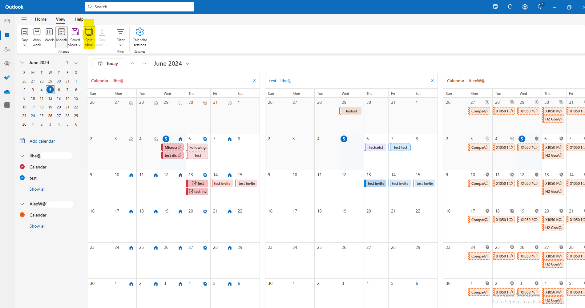 How do I change my default Calander view, so that 2 Calanders are not ...