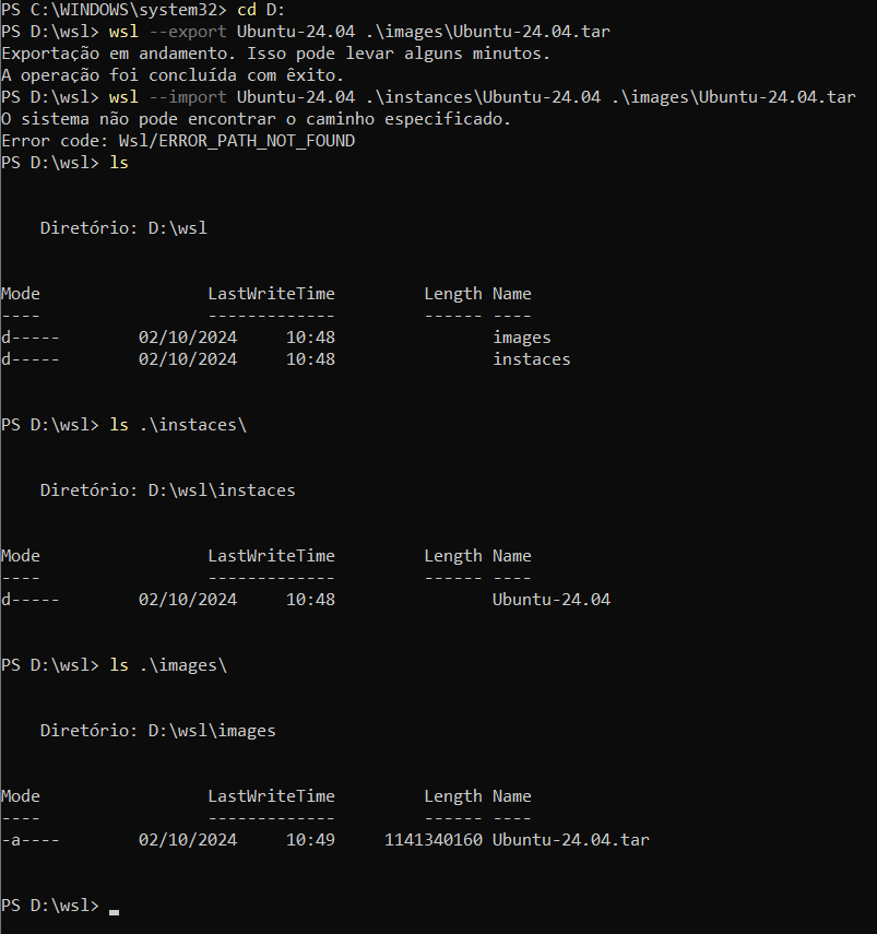 Problem on changing WSL directory - Microsoft Q&A