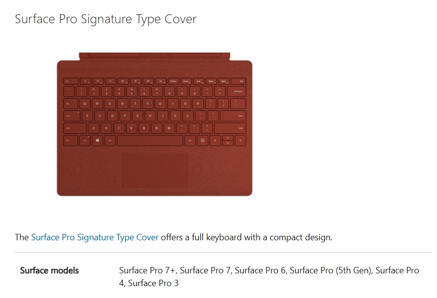 Type Cover for Microsoft Surface 7 Pro - Microsoft Q&A