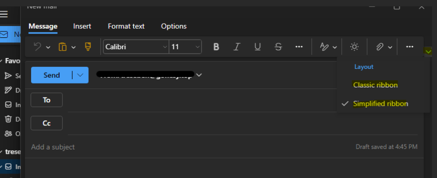 How can I customize the message ribbon? - Microsoft Q&A