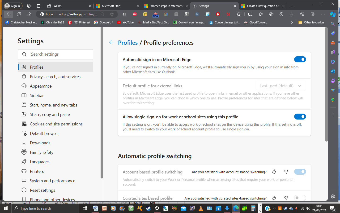 Why do I keep getting signed out of Edge, live.com, msn & other Microsoft services? - Microsoft Q&A
