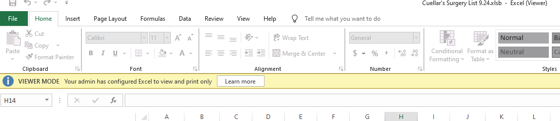 Viewer Mode Only in Excel - Microsoft Q&A