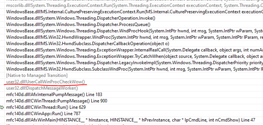 user32.dll!UserCallWinProcCheckWow() - Microsoft Q&A