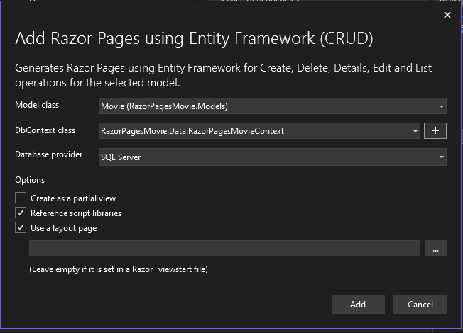 Error con el Entity Framework, ASP.NET MVC, sin código - Microsoft Q&A Error con el Entity Framework, ASP.NET MVC, sin código - Microsoft Q&A