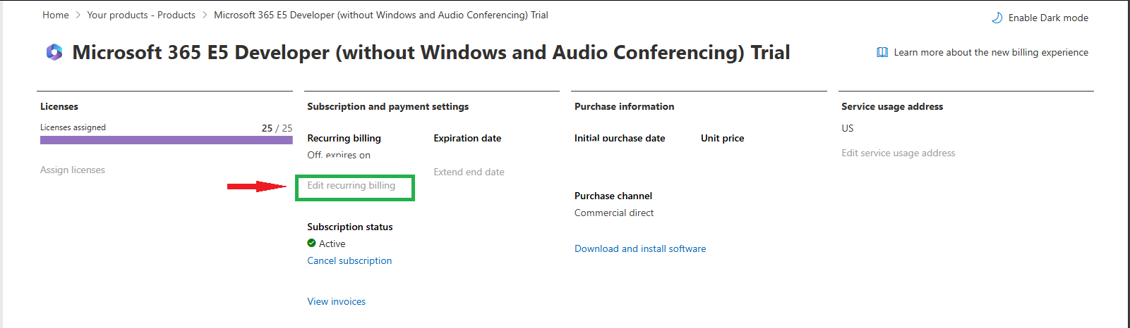 Unable to access a microsoft account having a subscription, in order to ...