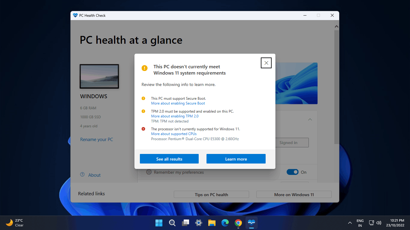 windows 11 not supported - Microsoft Q&A