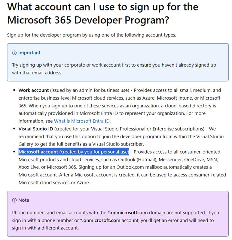 Developer program access as private person - Microsoft Q&A