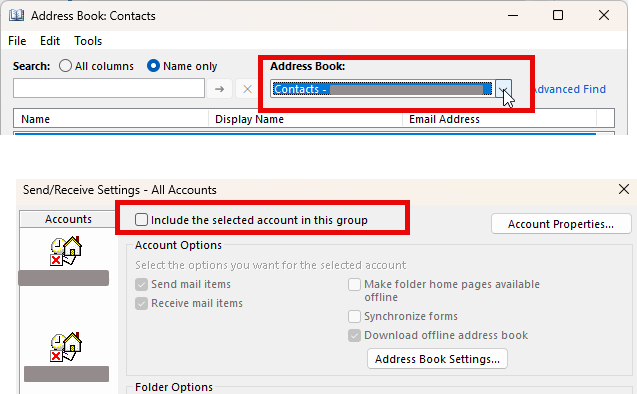 Outlook 2021 Address book not showing contacts - Microsoft Q&A