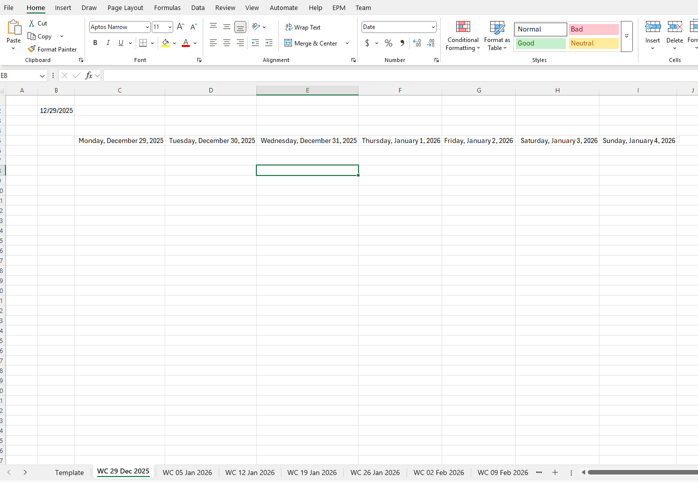 How to customise weekly schedule planner to automatically move the ...