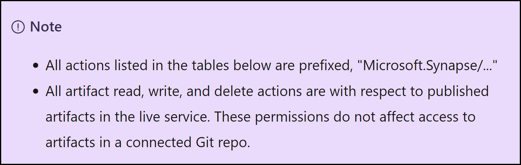 Synapse roles / permissions required to configure GIT - Microsoft Q&A