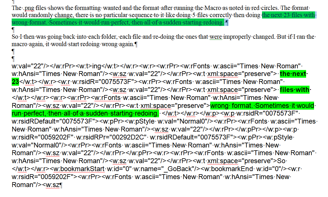 Is there a list of formatting marks and there meaning for Office 365 ...