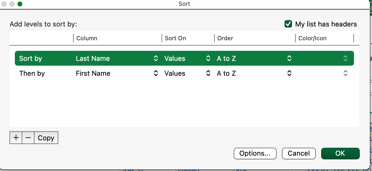 How do I sort so that column b is also A to Z? - Microsoft Q&A