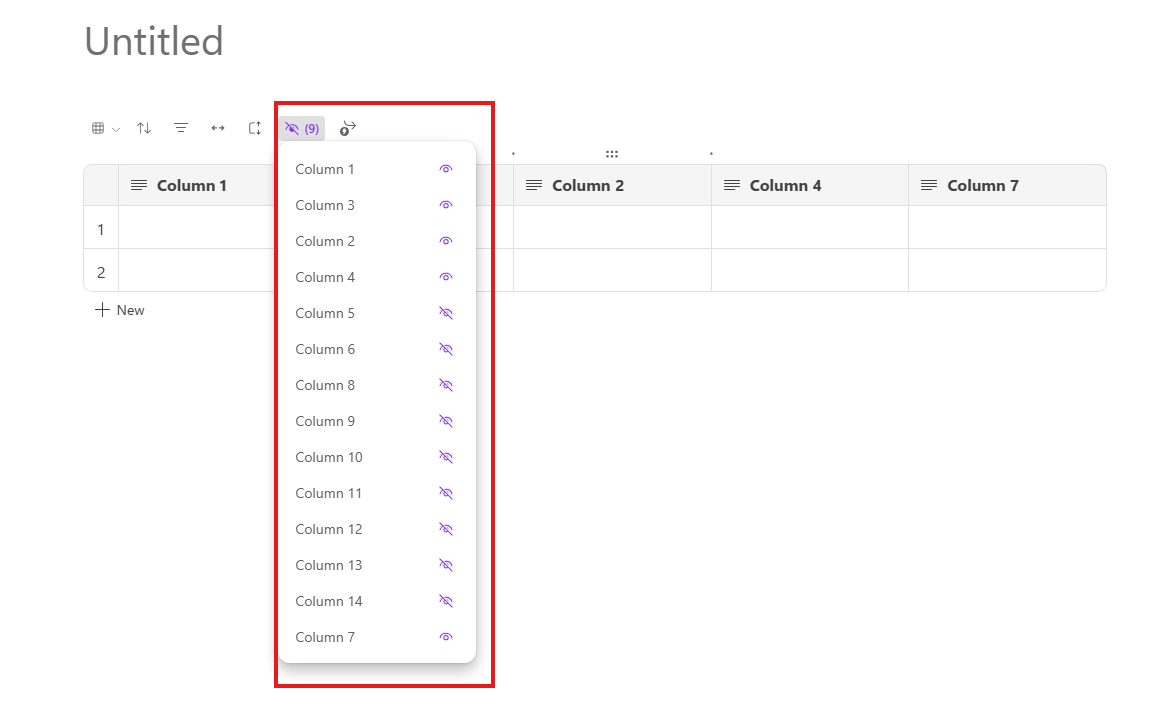 How to make a loop component bigger - I want the full table to show but ...