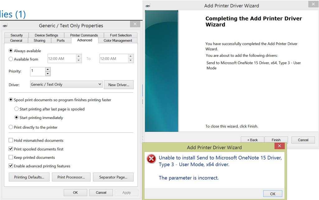 Send to Onenote 2013 printer missing - Microsoft Q&A
