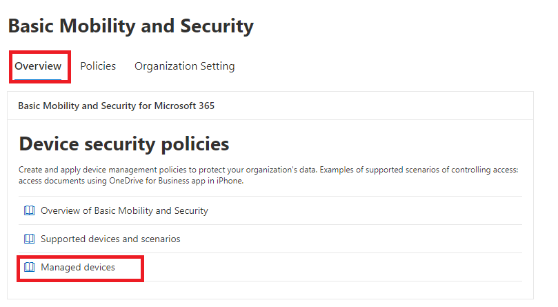 Unable to View or Manage Devices in Basic Mobility and Security ...