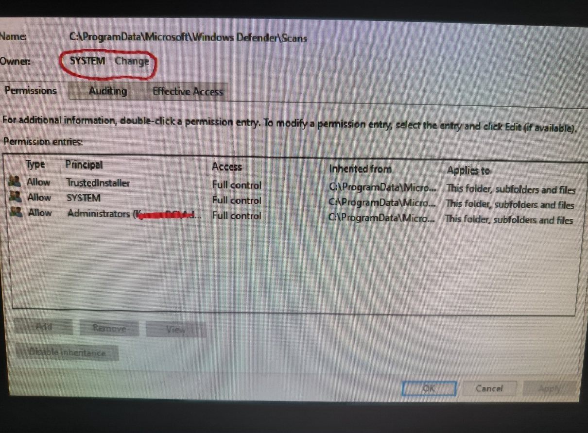 Cant change ownership of file (Greyed Out) - Microsoft Q&A