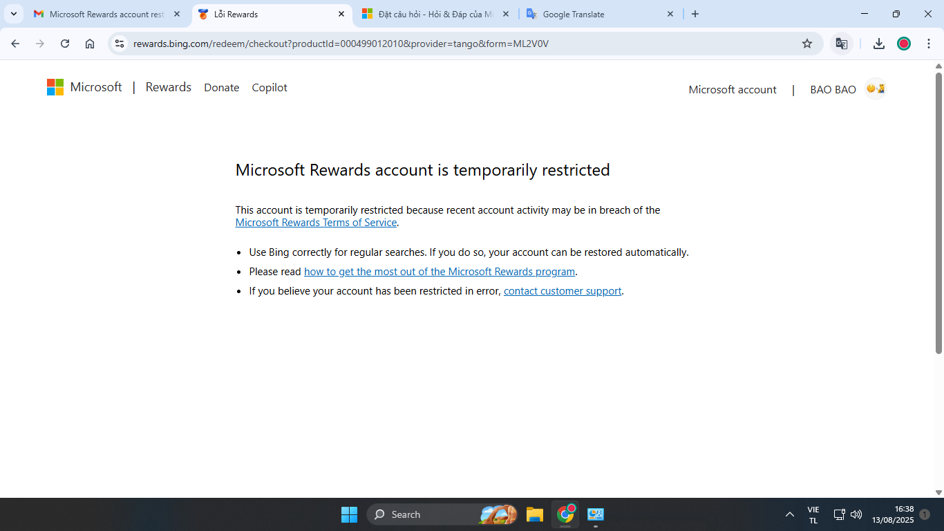 how to get rid of account restriction - Microsoft Q&A