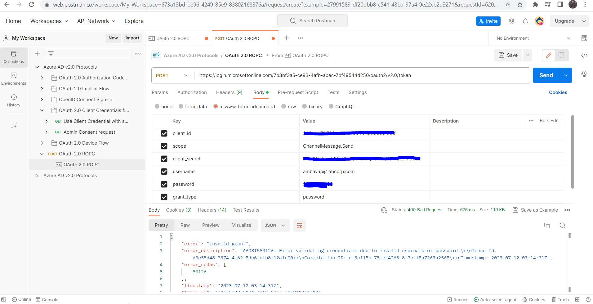 Unable to send Chat message to a channel or chat with Microsoft Graph API, throws an error for ...