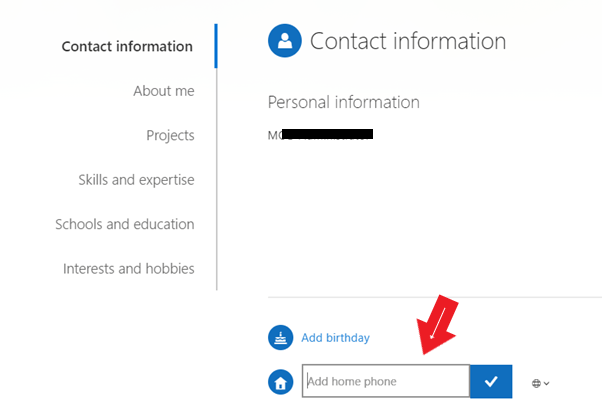 Adding a mobile number to Delve - Microsoft Q&A