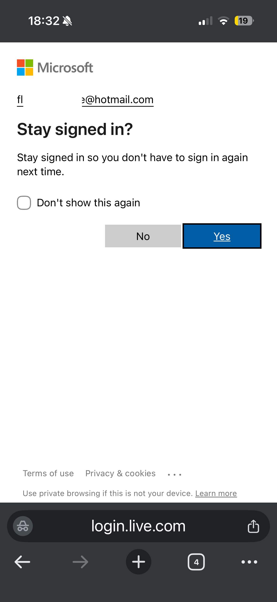 Cannot login to Azure Portal - Enter code page - Microsoft Q&A