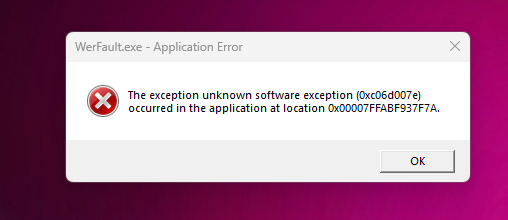 WerFault.exe - Application Error - Microsoft Q&A