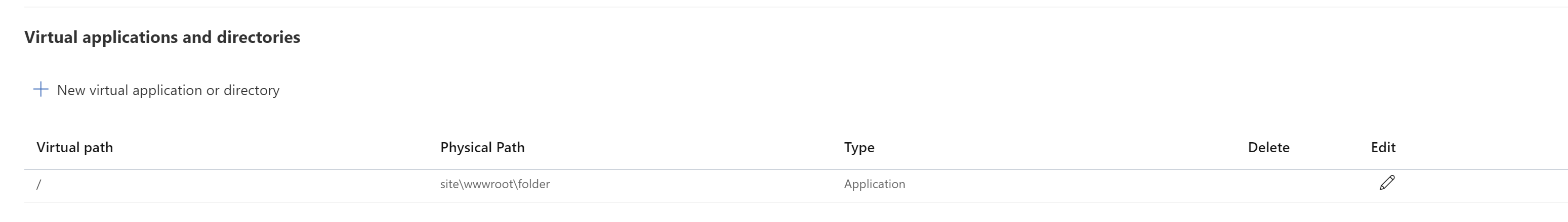 Set sub folder as application root without corresponding virtual path - Microsoft Q&A