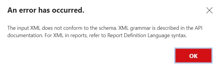 Xml Error Arises When Validating Or Submitting A Data Set Query For A Data Driven Subscription 3954