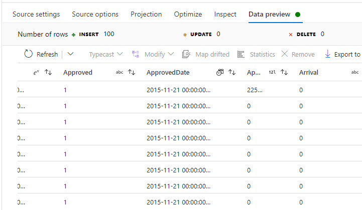 Synapse Dataflow Connecting To D365fo Cdm In Adlsg2 As Source Reads Date And Datetime From Csv 