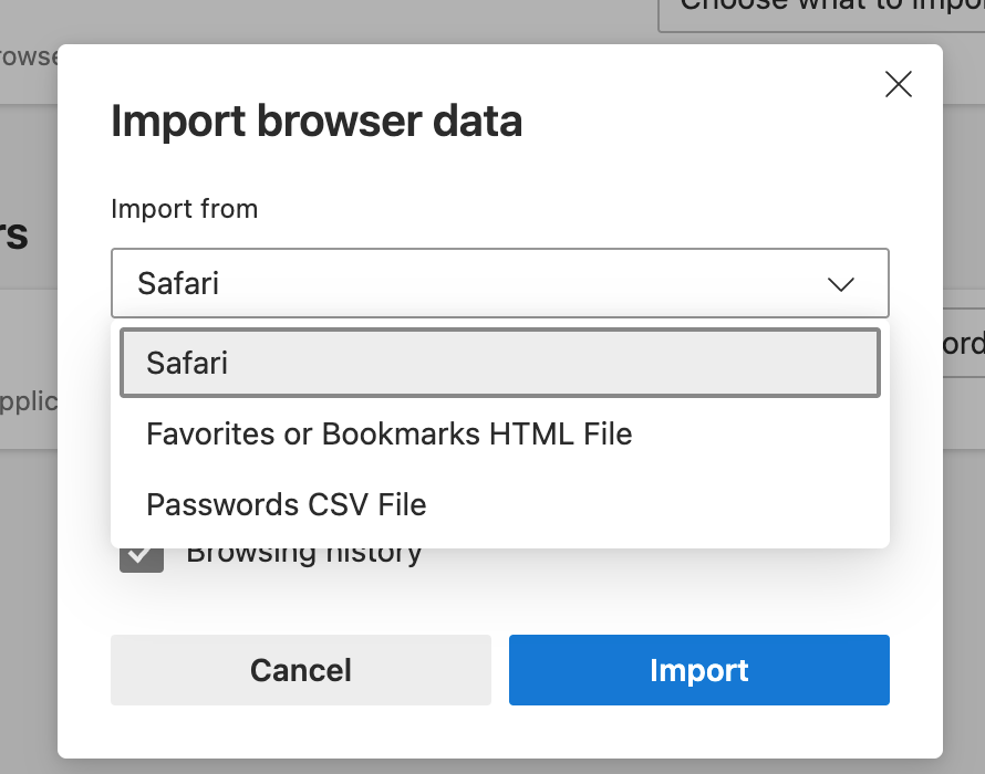 how import old history to my new macbook - Microsoft Q&A