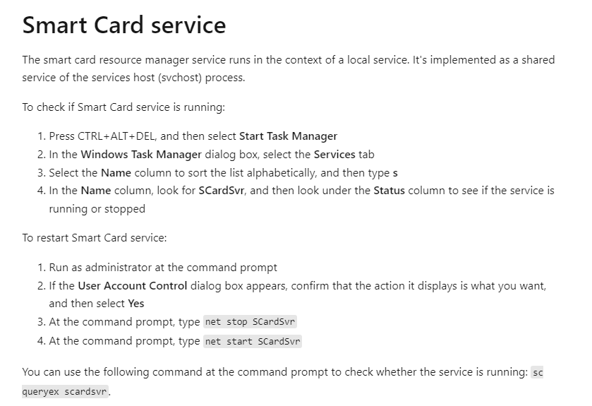 Websites no longer prompt me for smart card credentials? - Microsoft Q&A