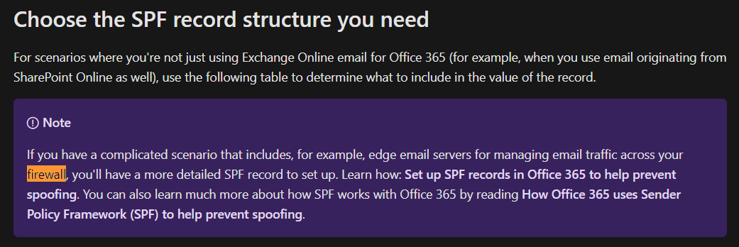 Office 365, SPF and external Firewall - Microsoft Q&A