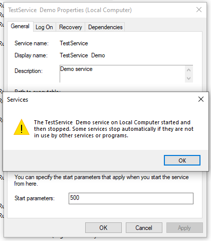 How to shutdown a custom service from OnStart function in c# - Microsoft Q&A