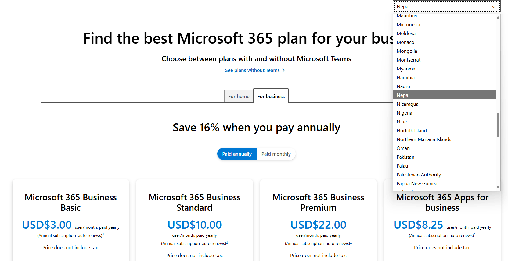 Can I purchase Microsoft Packages from Nepal? - Microsoft Q&A