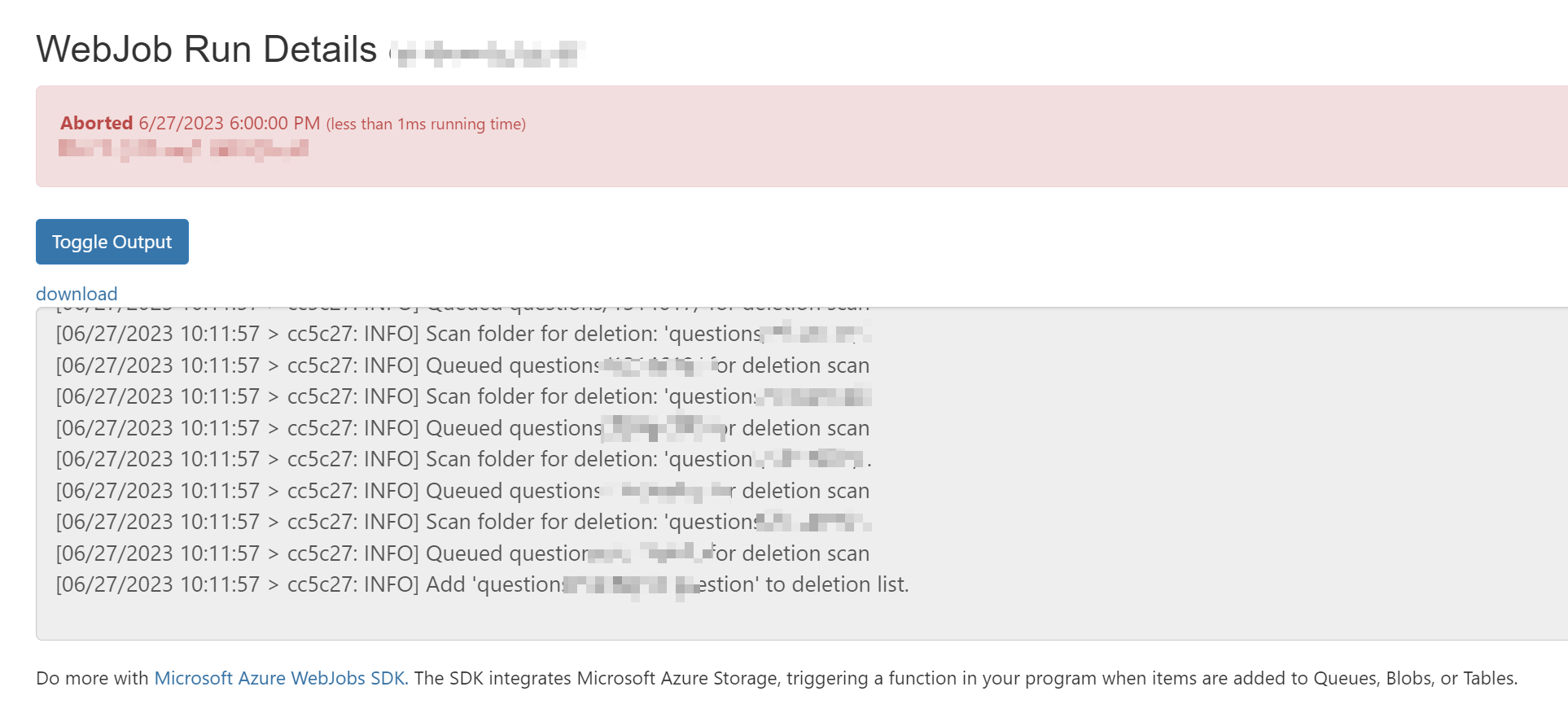 How to debug webjobs in Web App - Microsoft Q&A