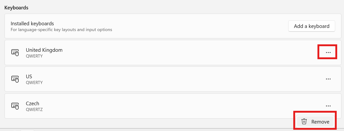 Phantom "English (UK)" keyboard layouts persist despite cleaning ...