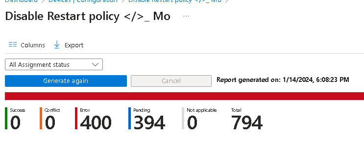 How to disable a scheduled Reboot policy on intune? - Microsoft Q&A