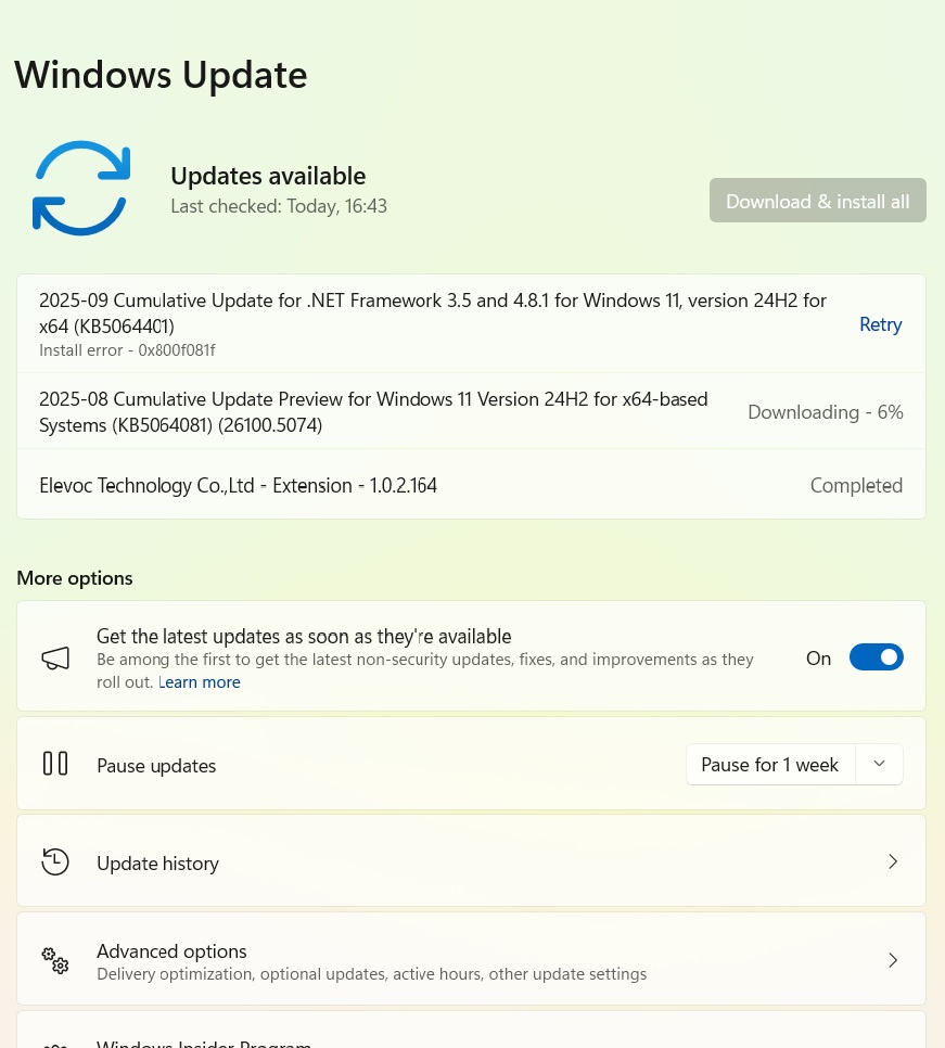 Windows 11, version 24H2 download error - Microsoft Q&A