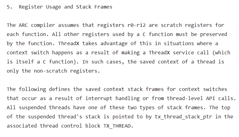 Stack Frame offsets listed in readme_threadx.txt do not match actual ...