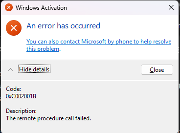 Windows 11 asking for activation with no system changes - Microsoft Q&A