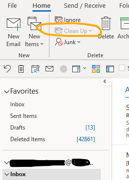 Outlook 365 Clean Up Folder Doesn't work - Microsoft Q&A