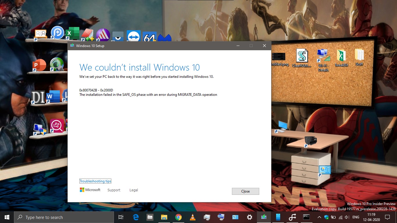 0x8007042B - 0x2000D The installation failed in the SAFE_OS phase with an error during MIGRATE ...